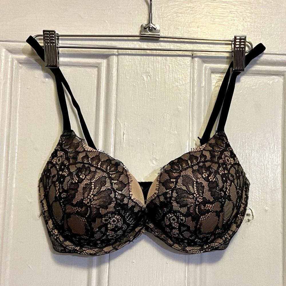 Victoria’s Secret Lace Bra - 32d - Black & Tan - Gem